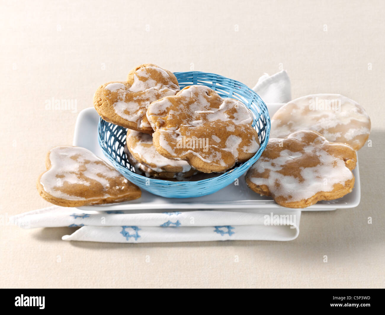 Syrup cookies with icing Stock Photo - Alamy