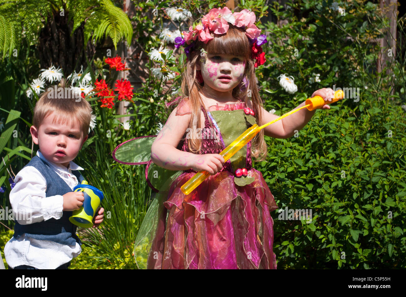Young Children at a Fancy Dress Party Stock Photo - Alamy