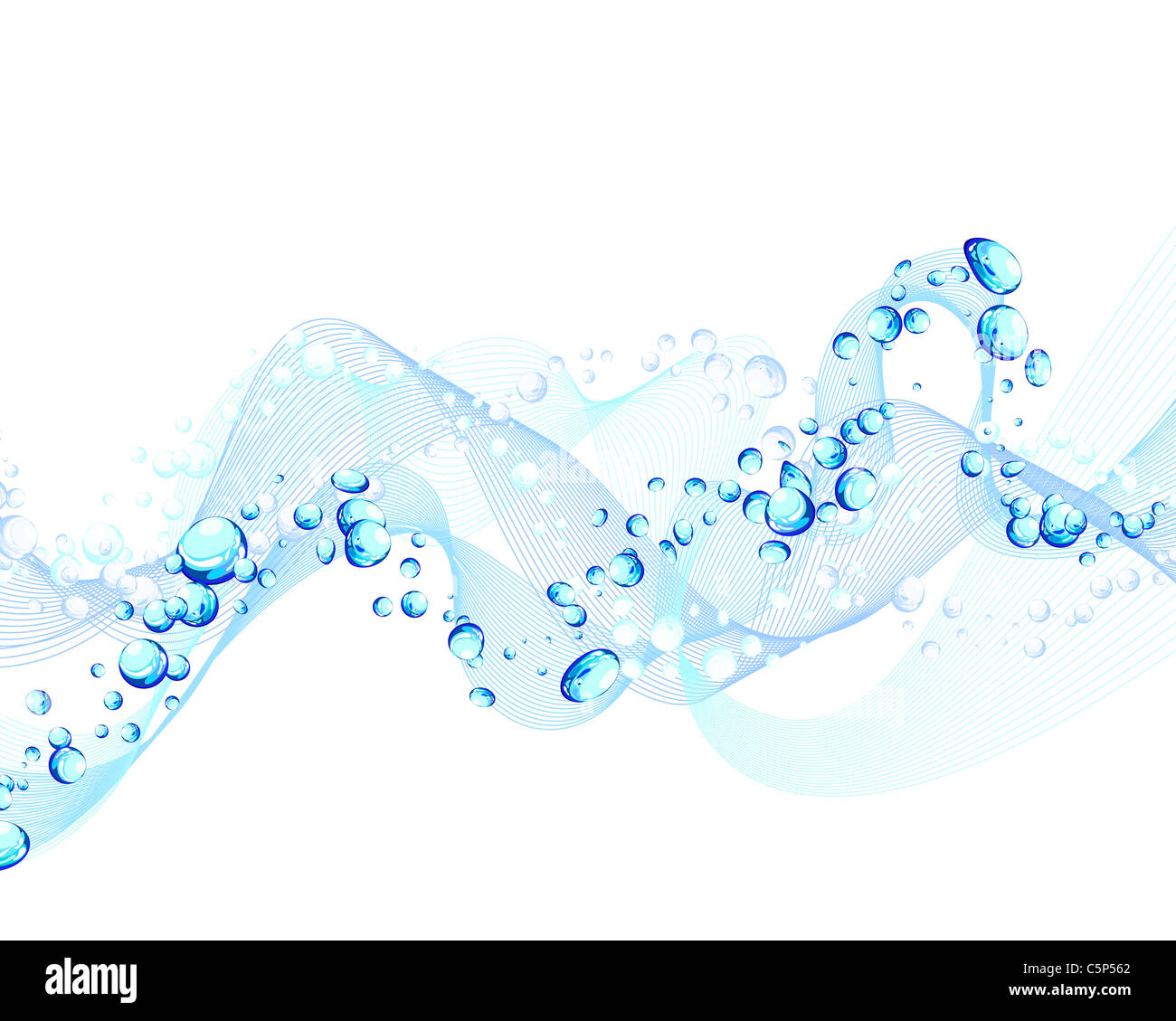Abstract water vector background with bubbles of air Stock Photo - Alamy
