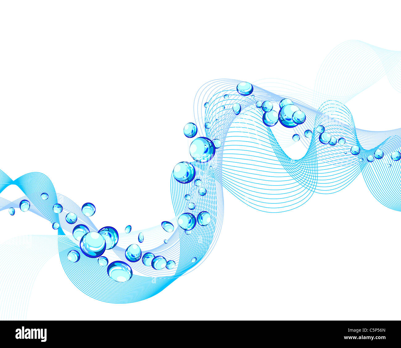 Abstract water vector background with bubbles of air Stock Photo - Alamy