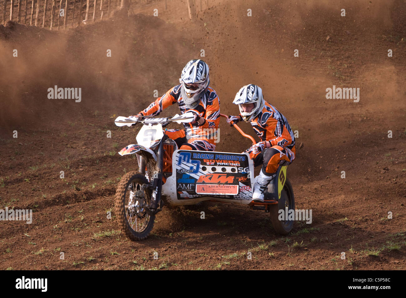 Sidecar motocross race Stock Photo - Alamy