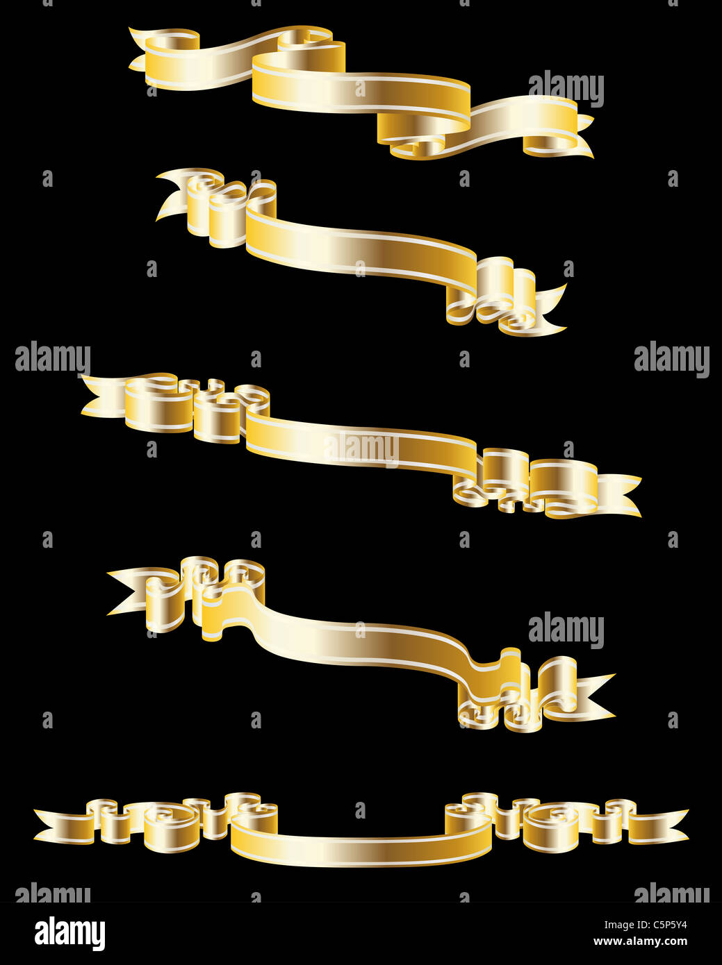 Set of different vector ribbons for design use Stock Photo - Alamy