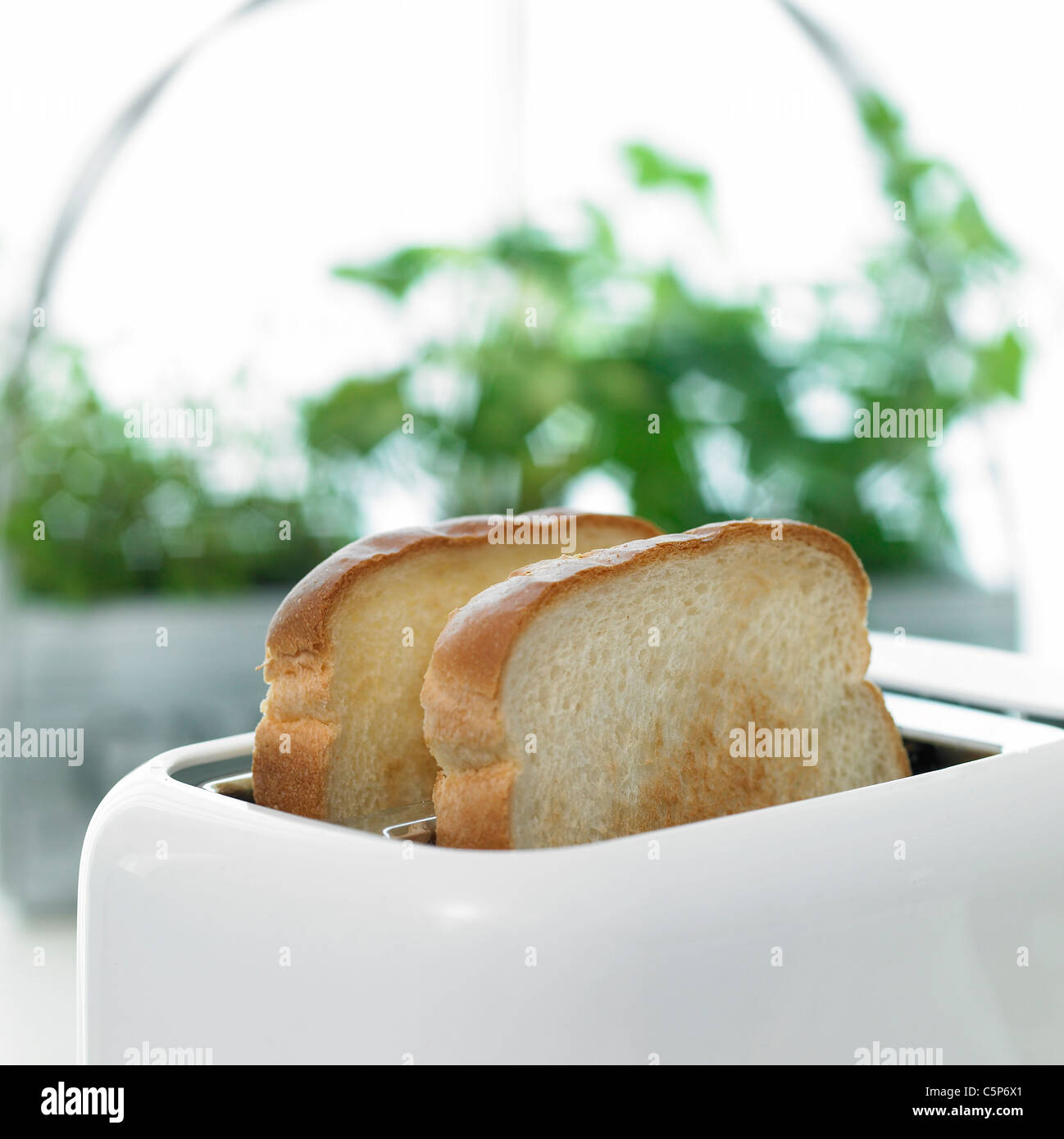 Toaster and breads Stock Photo - Alamy