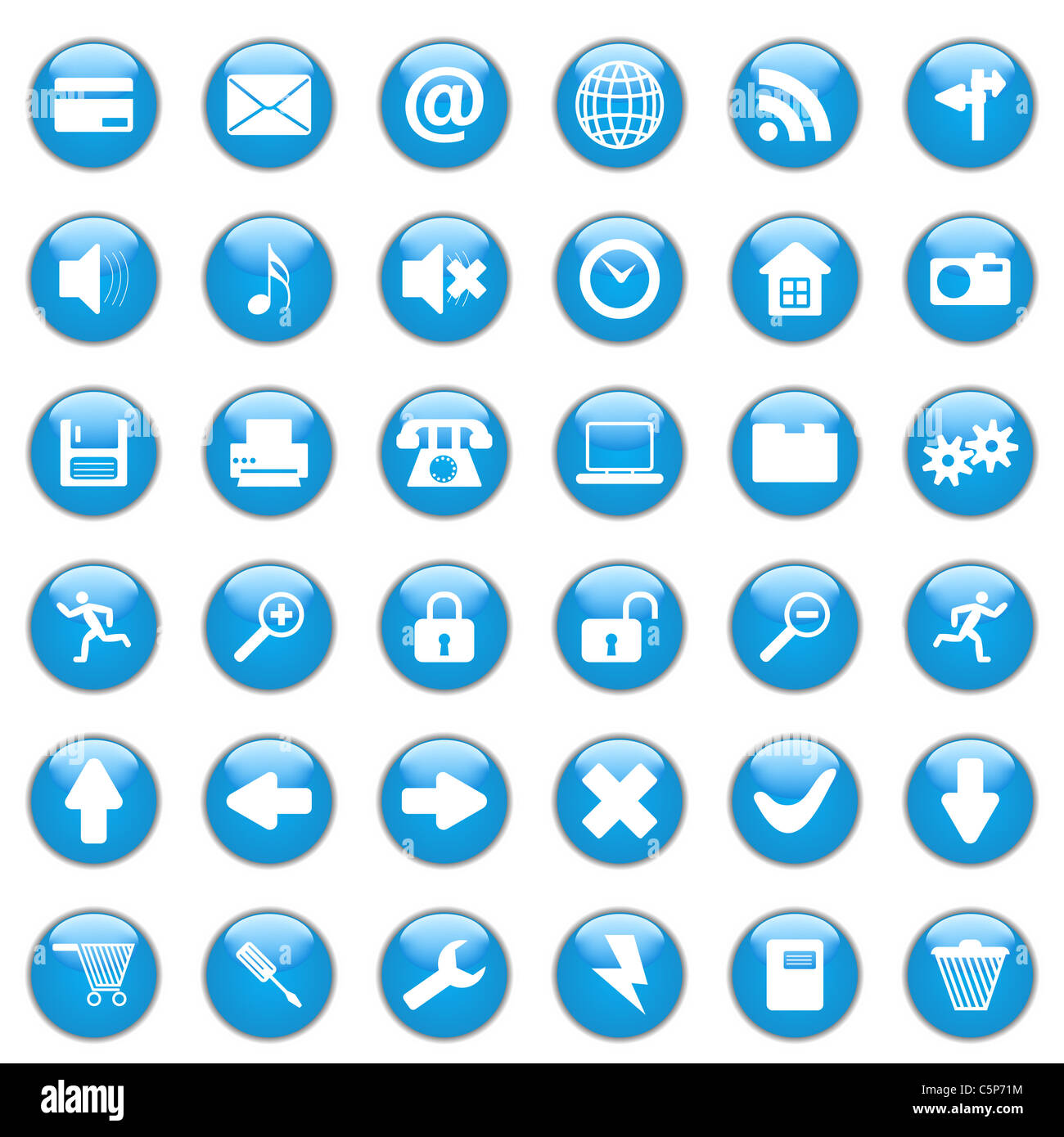 Business and office set of different vector web icons Stock Photo - Alamy