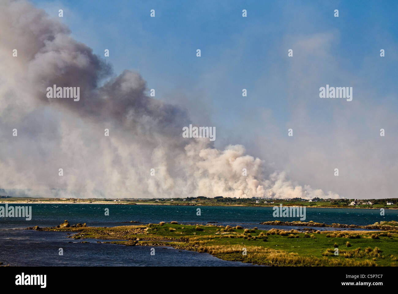 Bog fire near Ardara County Donegal Ireland Stock Photo - Alamy