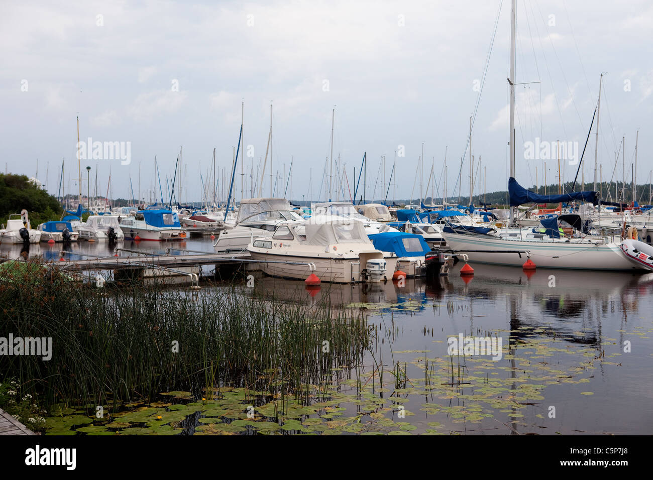 Marina for small boats Stock Photo - Alamy