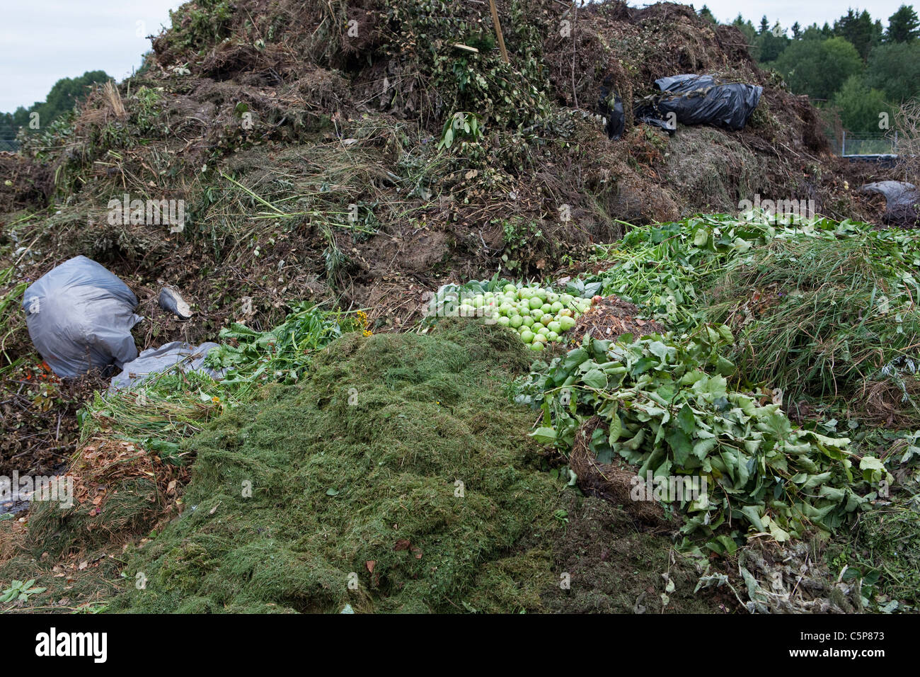 Garden waste for recycling Stock Photo - Alamy