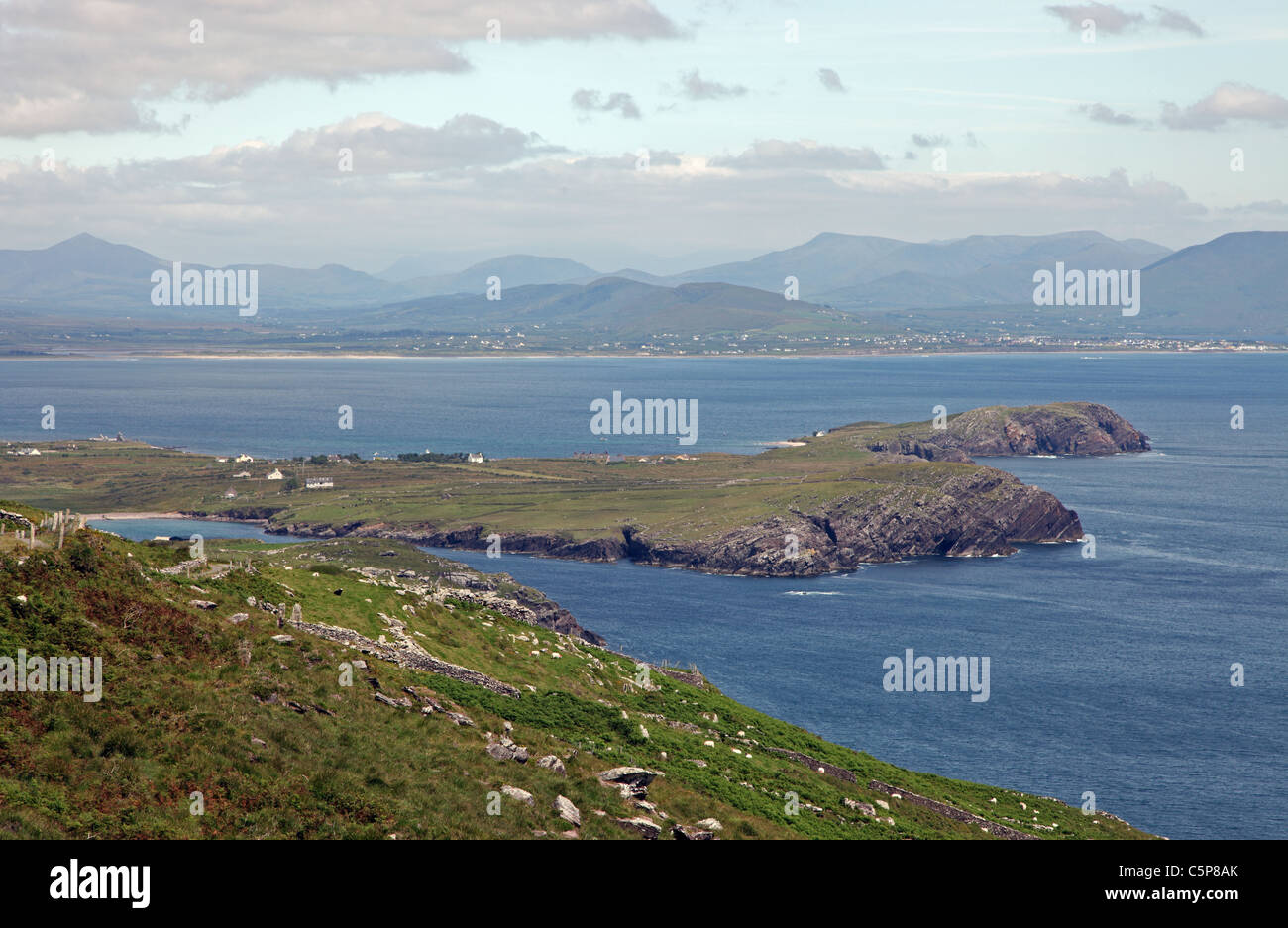 Kerry coastline from Cill Rialaig, Ireland Stock Photo - Alamy