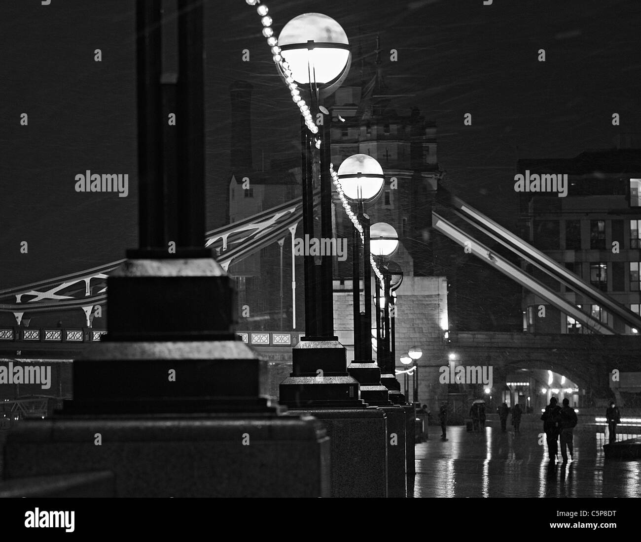 In a snow storm Black and White Stock Photos & Images - Alamy