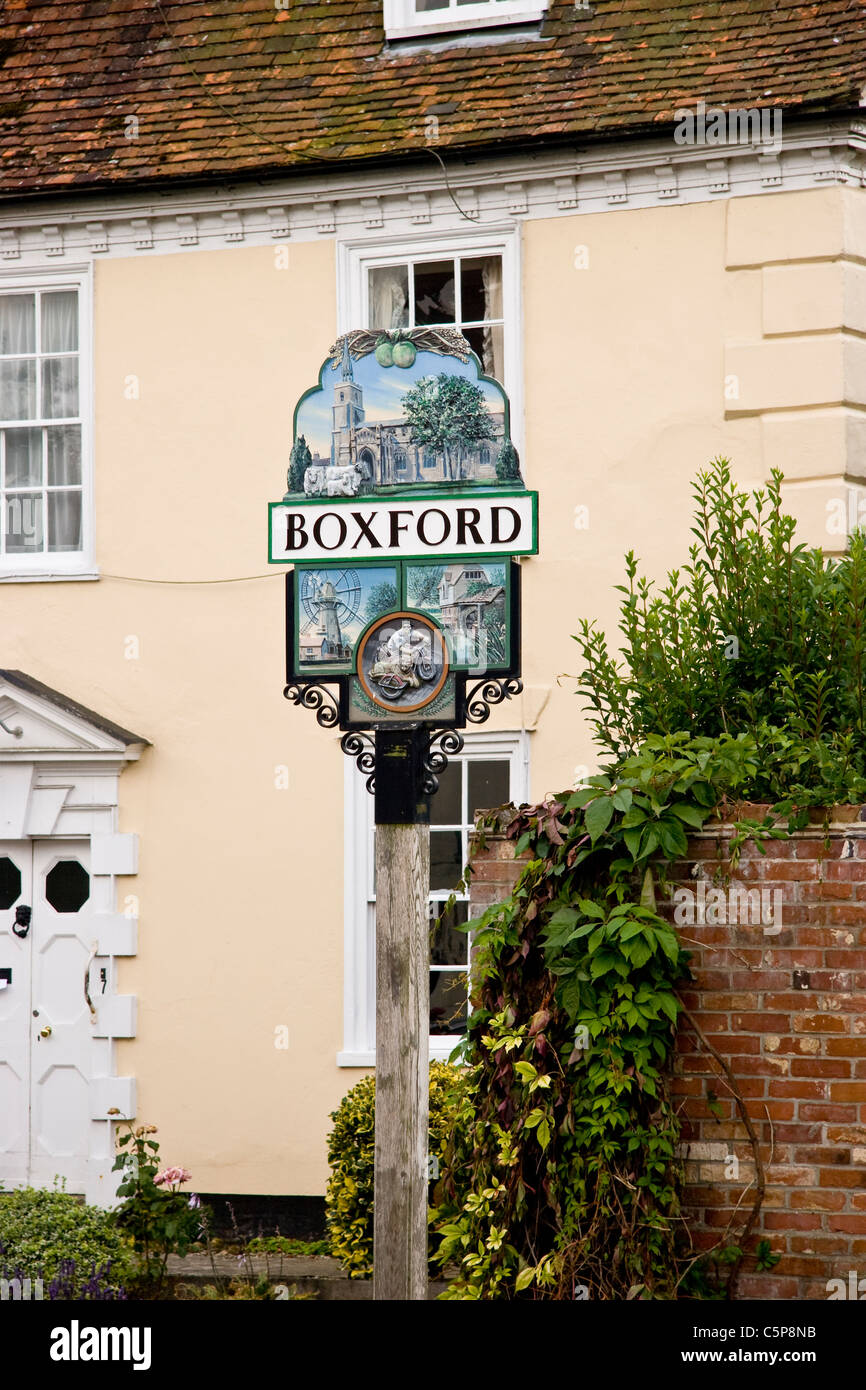 Village sign boxford suffolk england hi-res stock photography and ...