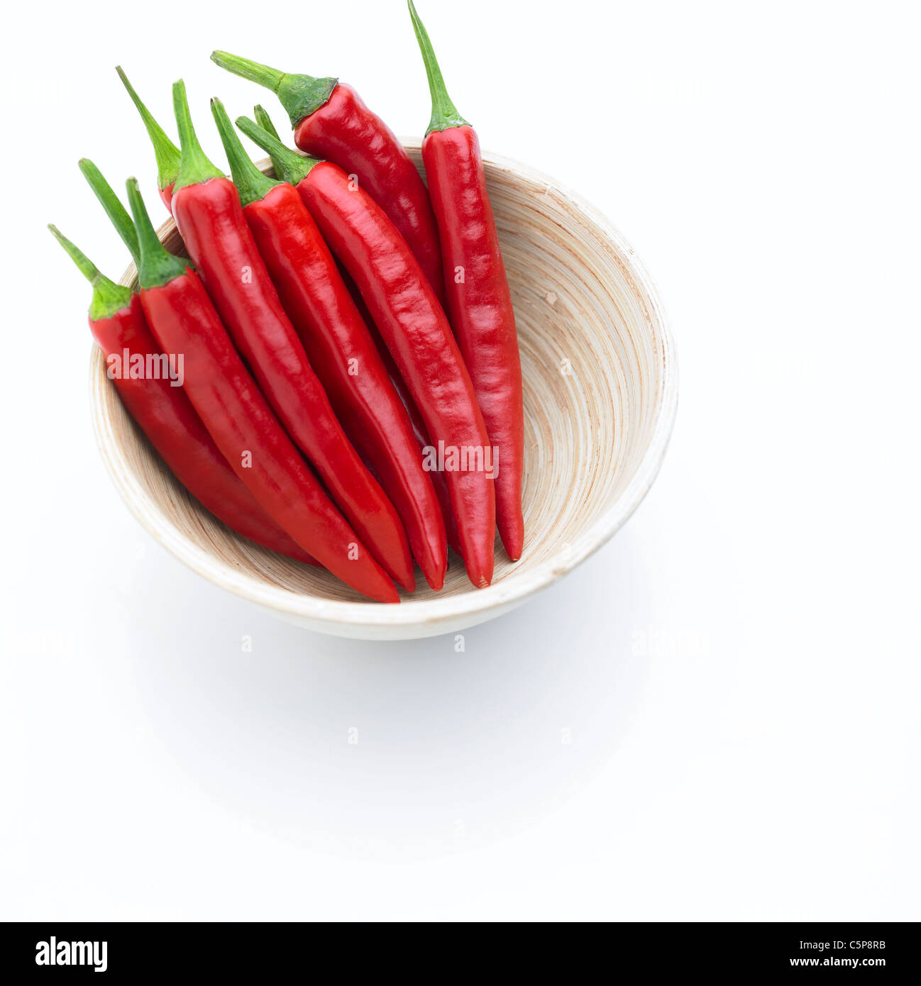 Close up red chili peppers in Cut Out Stock Images & Pictures - Alamy