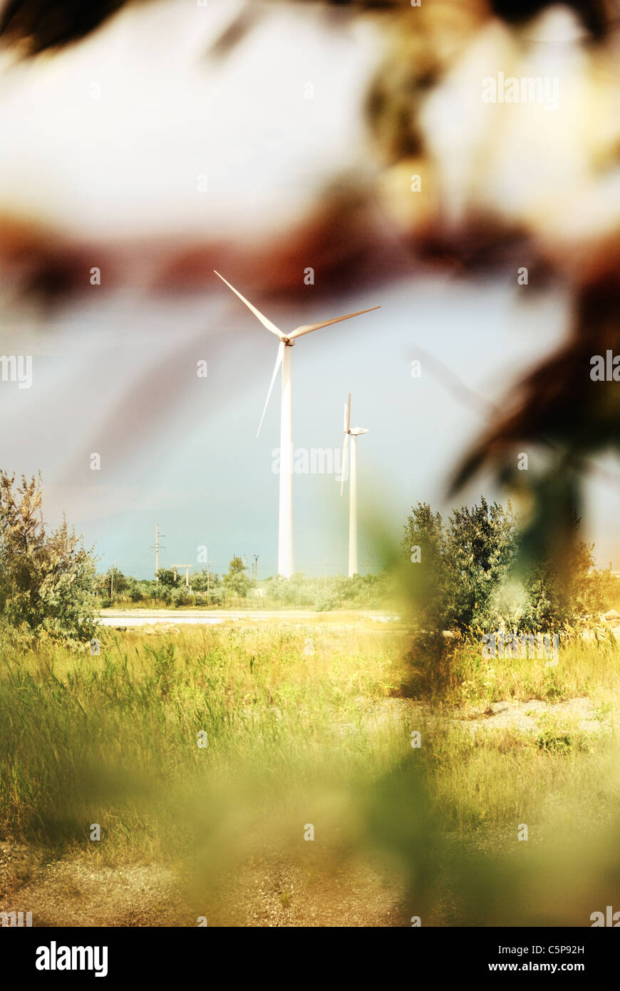 Wind turbines, Crimea, Ukraine Stock Photo - Alamy