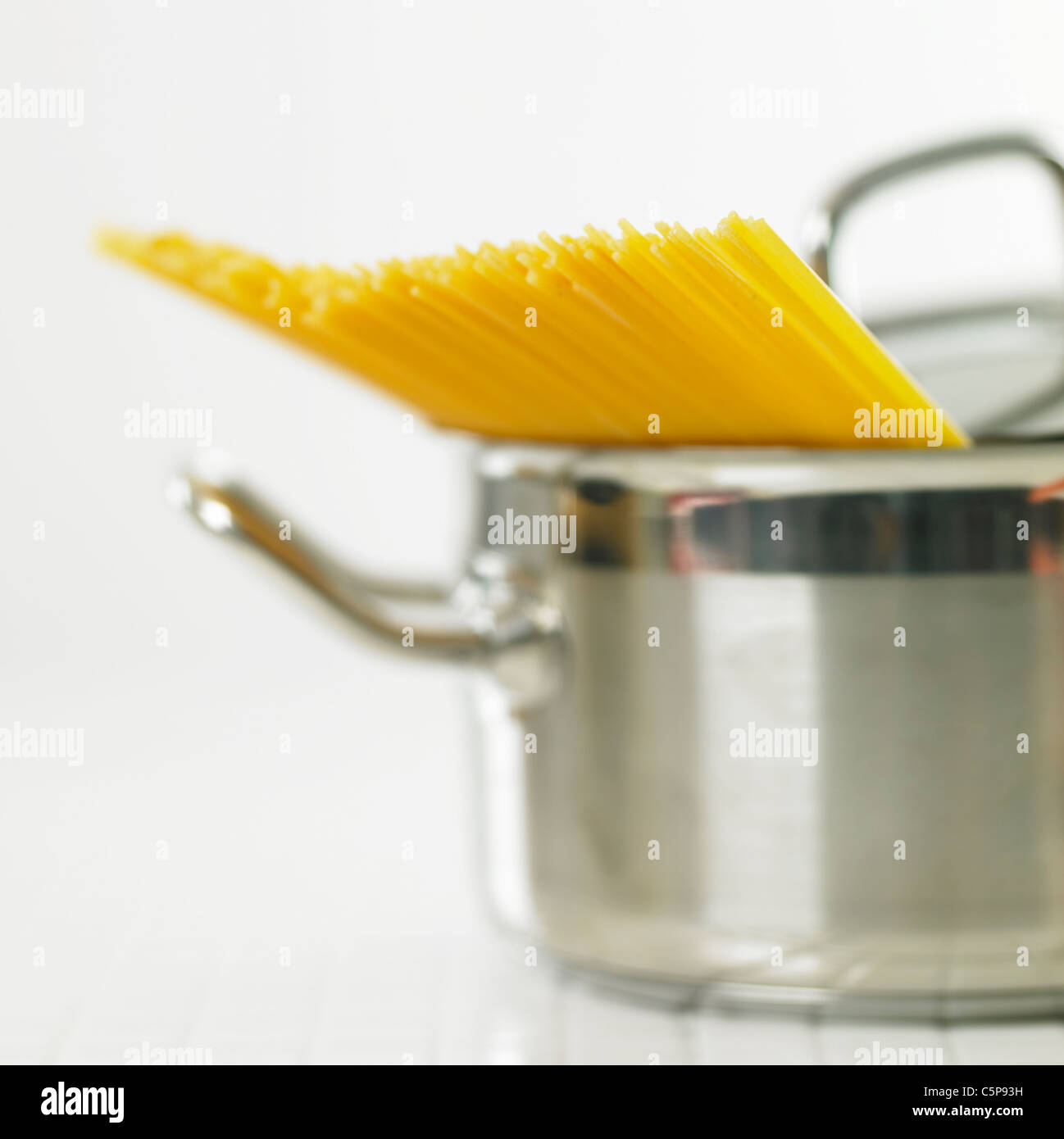 Pasta noodles in a pot Stock Photo - Alamy