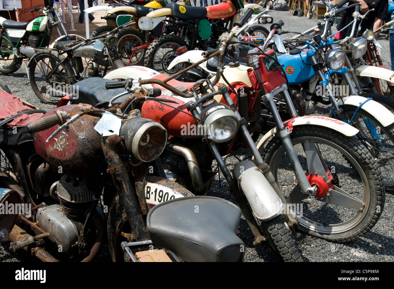 Ancient motorcycles Stock Photo - Alamy