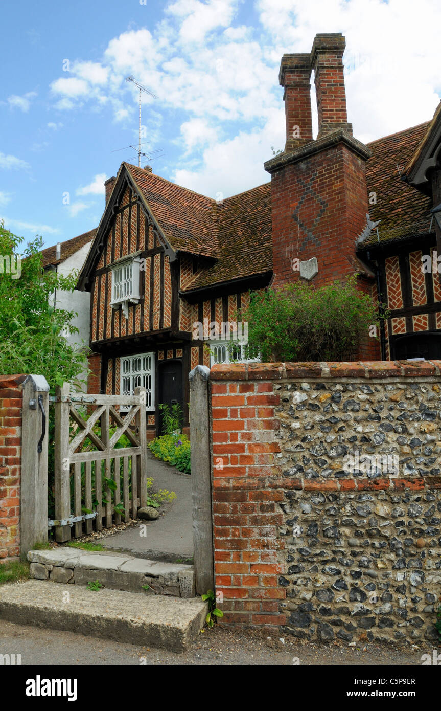 Old Boys School 16th C. century red brick herringbone house Braughing ...
