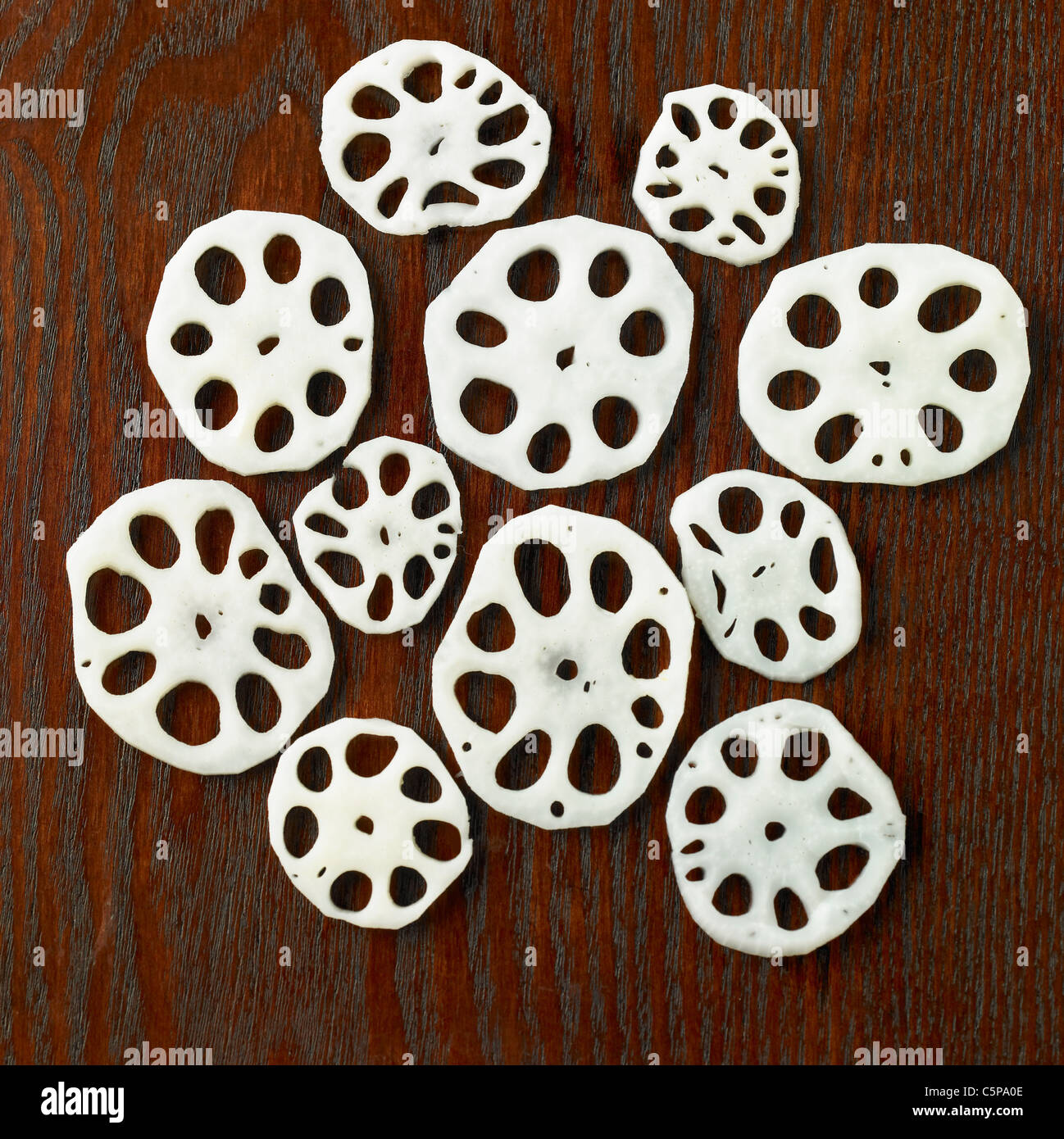 Lotus root slices Stock Photo - Alamy