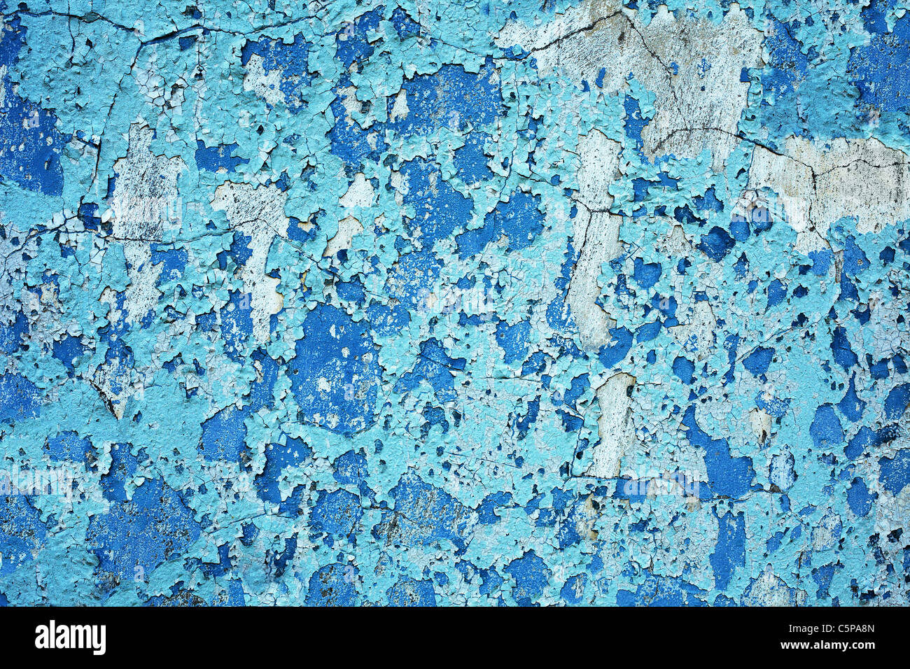 The surface of the old wall with several layers of damaged paint Stock ...