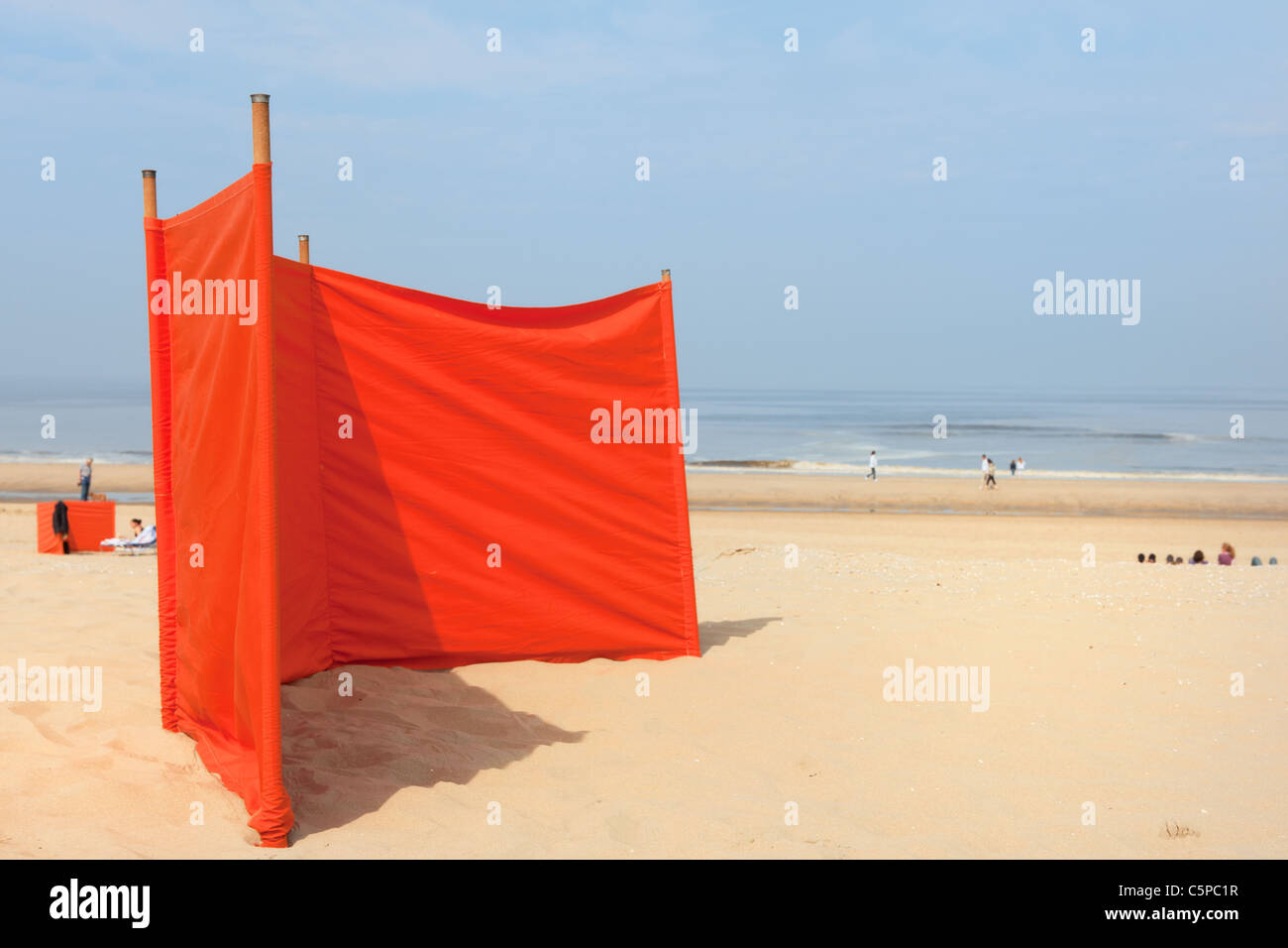 Big orange windshield at the Dutch beach Stock Photo - Alamy