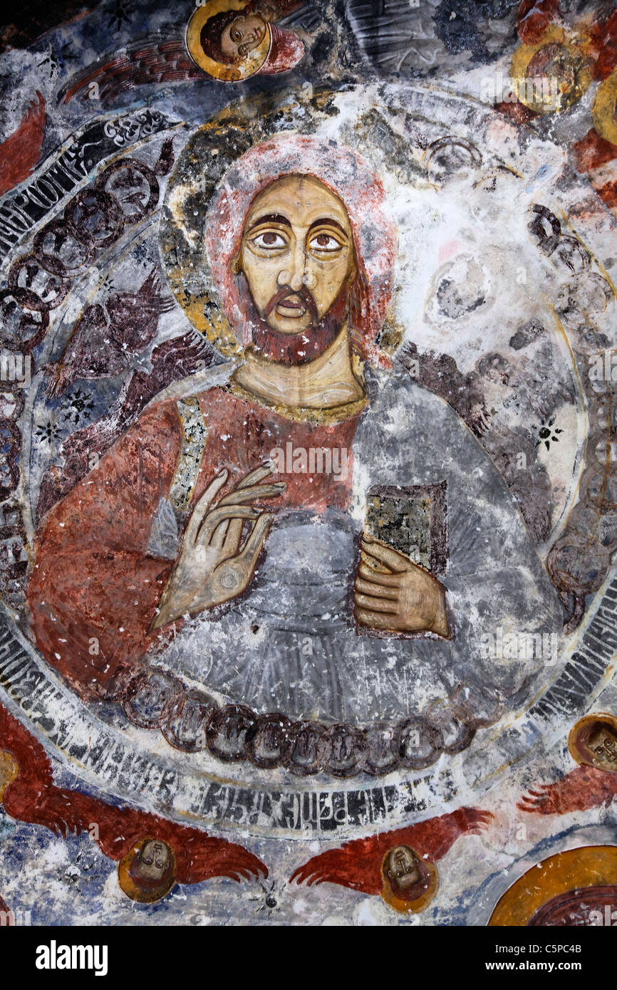 Turkey - Trabzon Province - painted ceiling inside the Sumela monastery ...
