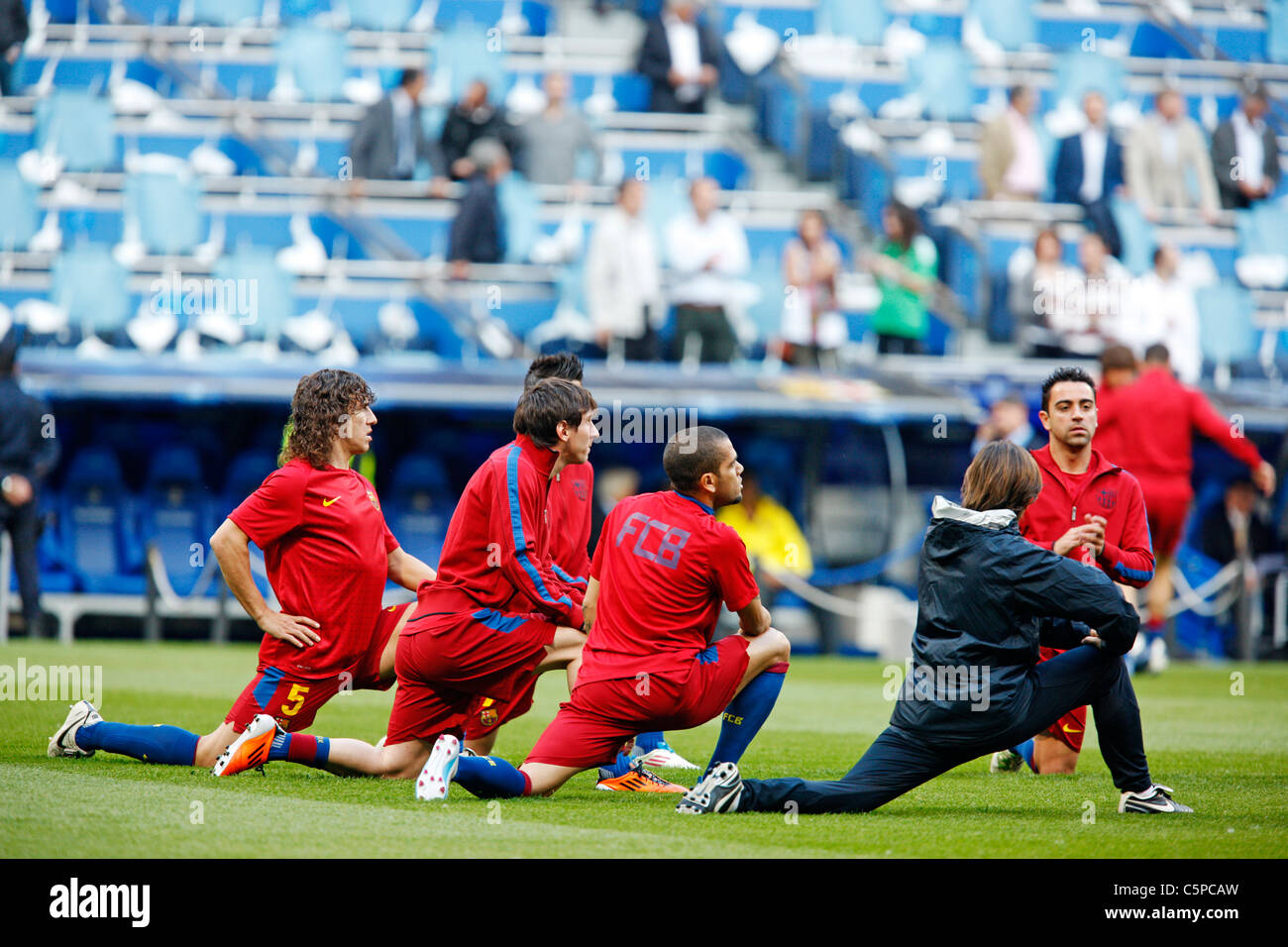 Xavi And Iniesta And Messi And Puyol