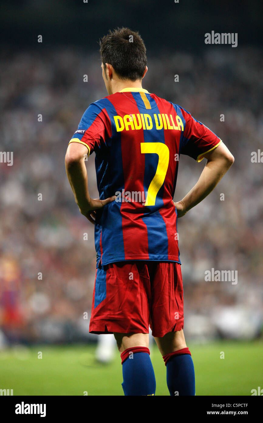 David Villa's back, UEFA Champions League Semifinals game between Real ...