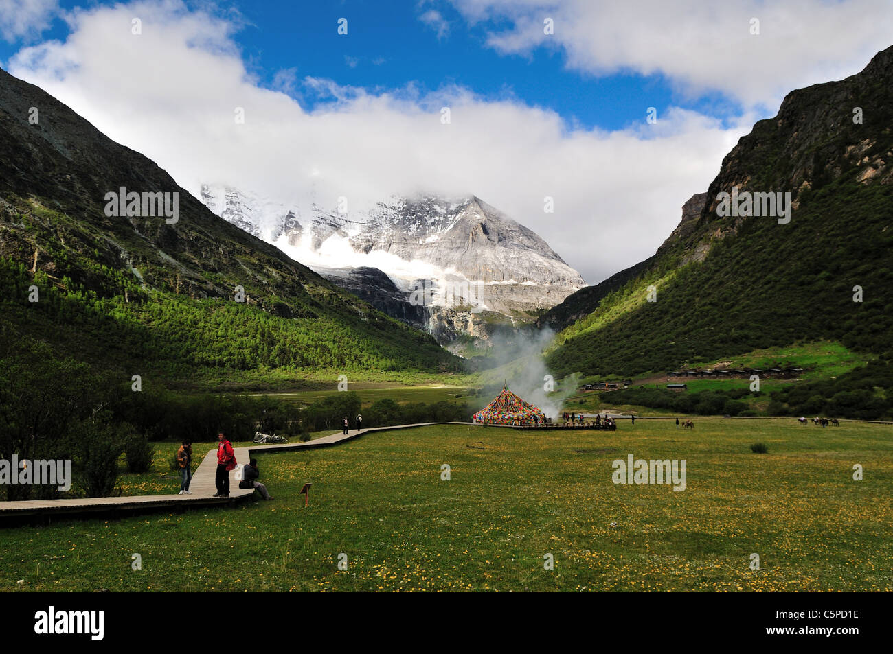 Luorong Pasture. Daocheng Yading Nature Reserve, Sichuan, China Stock ...