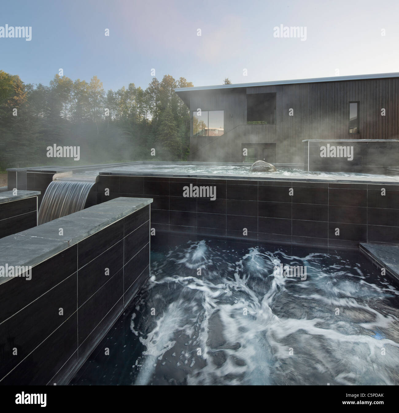 Nordic bath at Station Blü, Quebec, Canada Stock Photo - Alamy