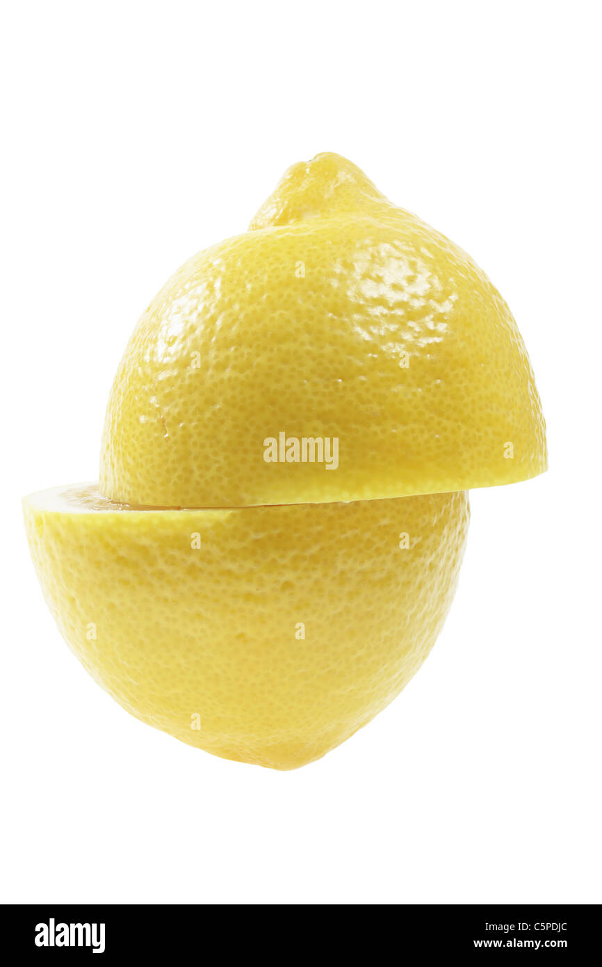 Lemon Cut in Half Stock Photo - Alamy