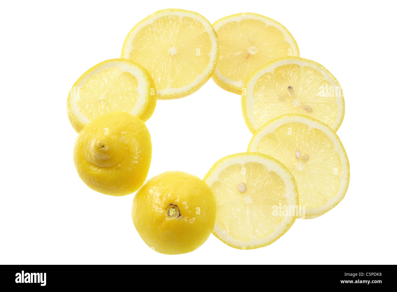 Lemon pieces Cut Out Stock Images & Pictures - Alamy