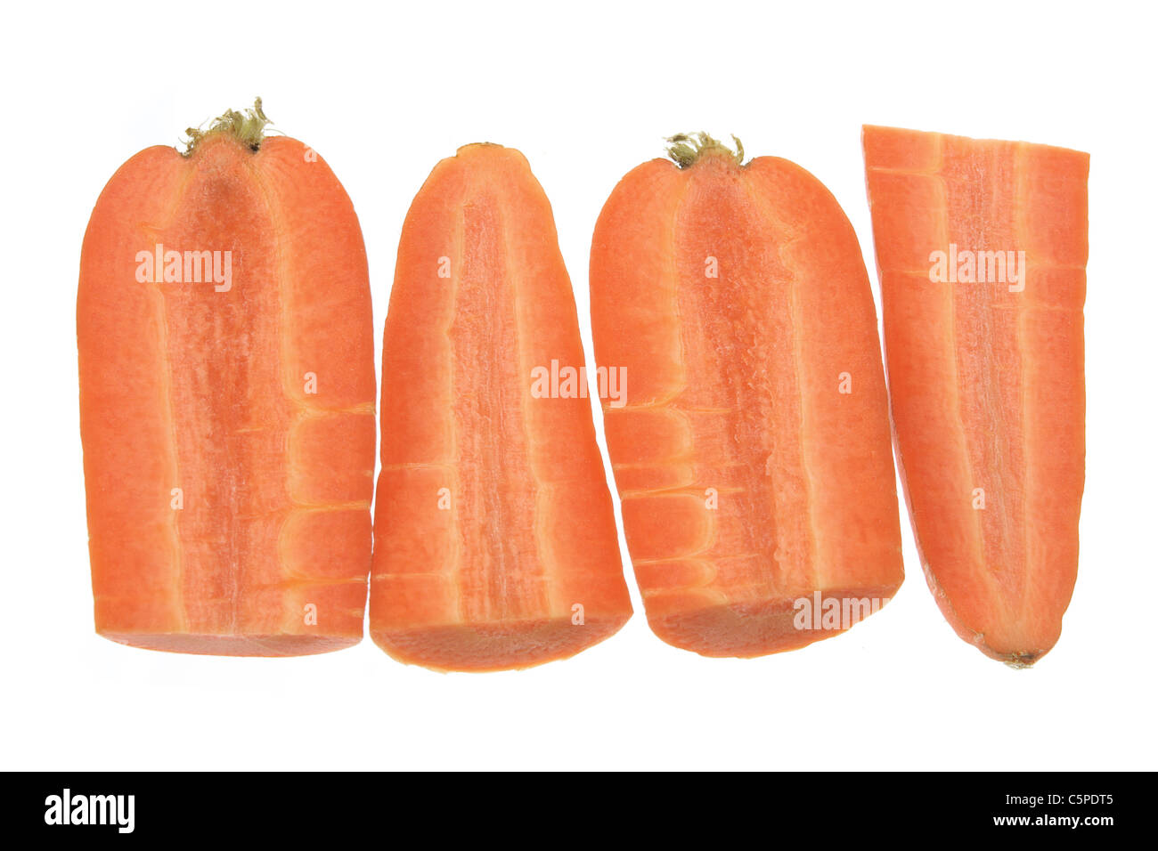 Row of Carrot Pieces Stock Photo - Alamy