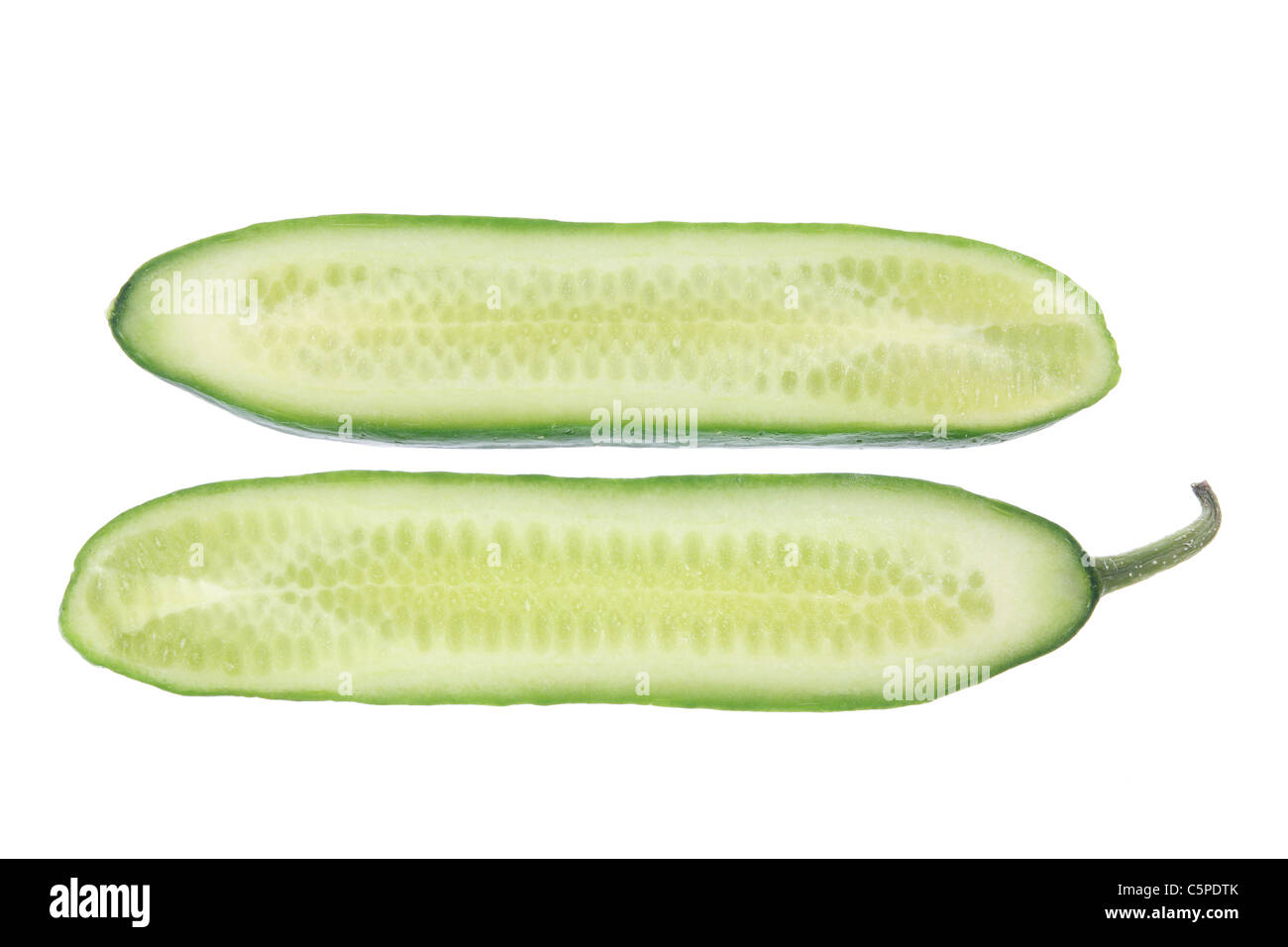 Lebanese Cucumber Cut in Half Stock Photo - Alamy