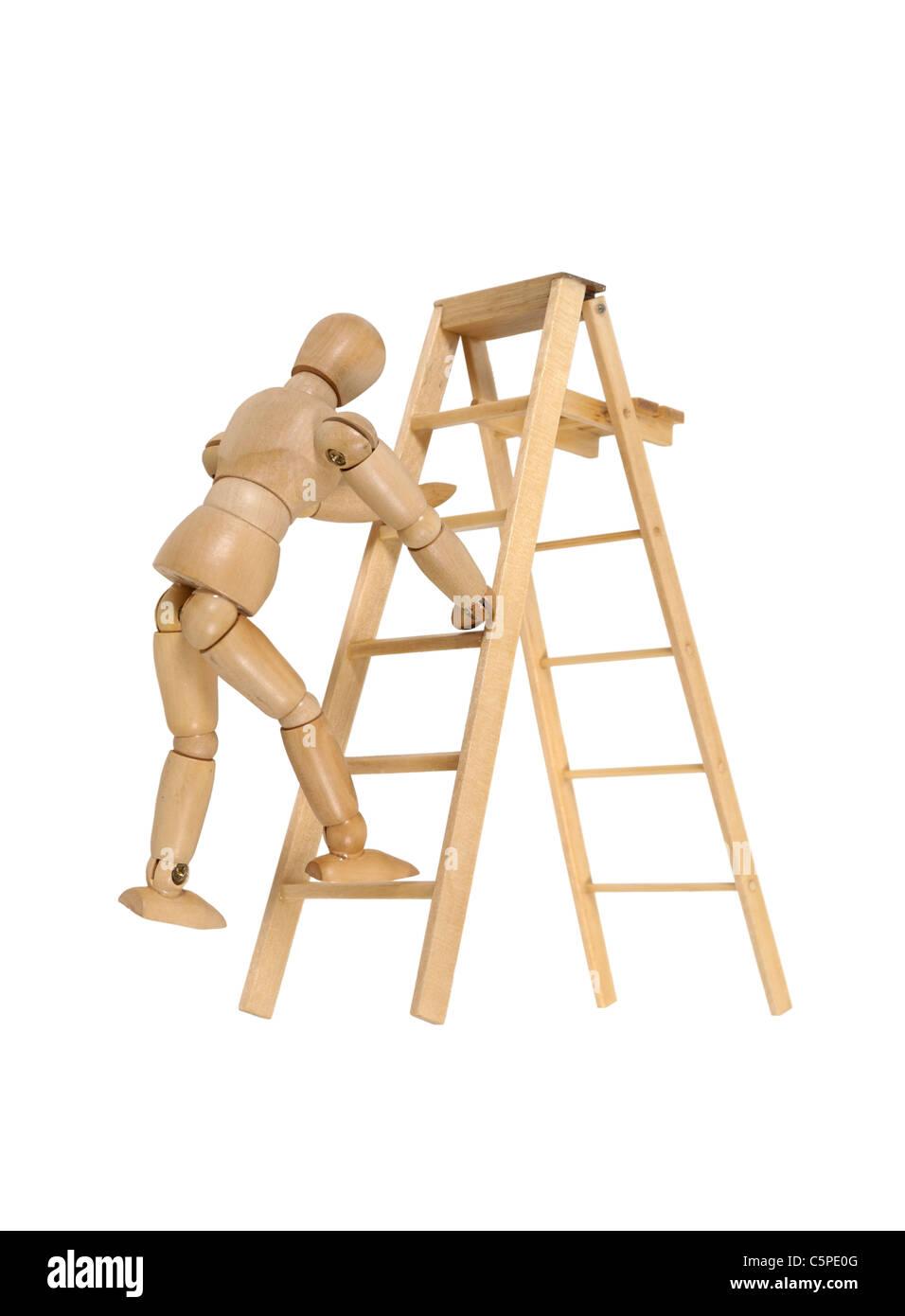 Climbing a ladder used for moving up or reaching higher goals - path ...
