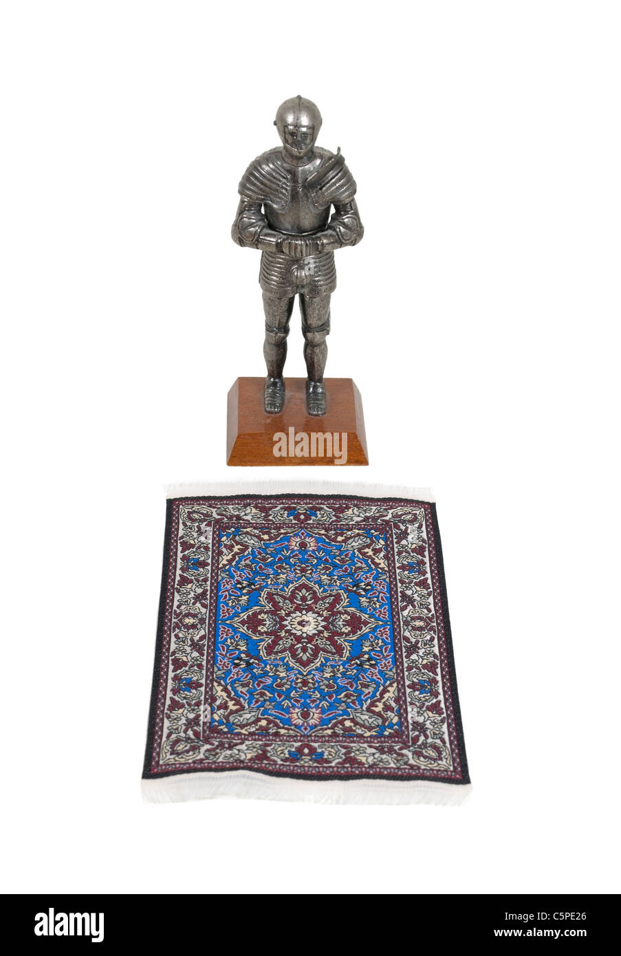 Medieval knight wearing armor for protection and display of power in ...