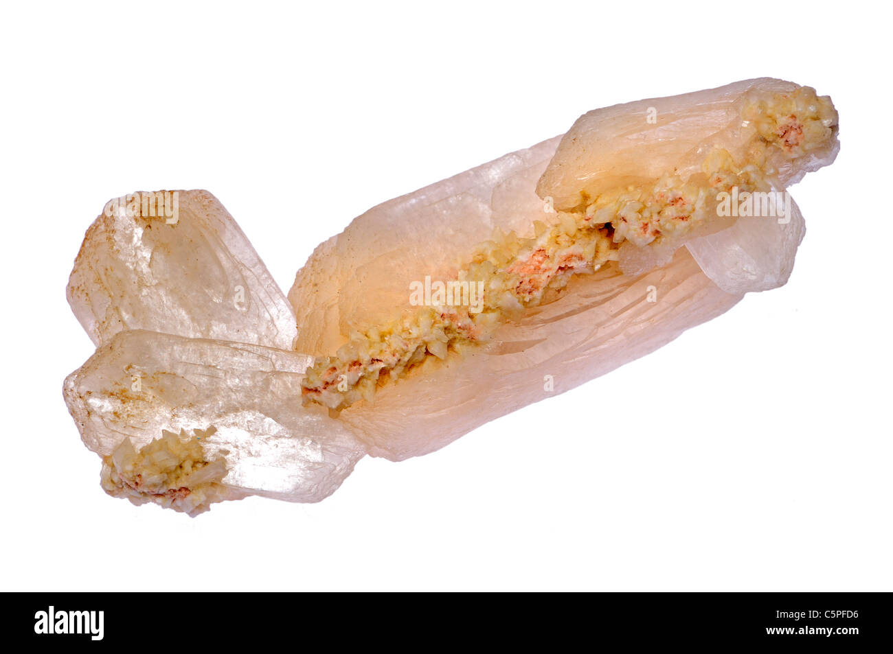 White Stilbite crystals (Poona, India) - hydrated sodium calcium ...