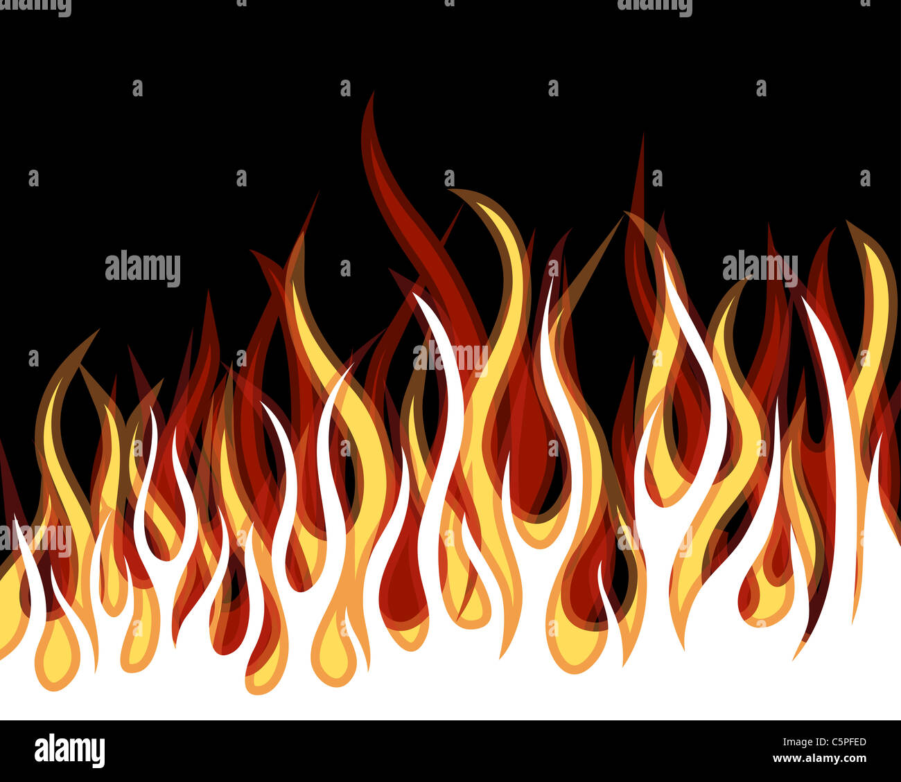 Inferno fire vector background for design use Stock Photo - Alamy