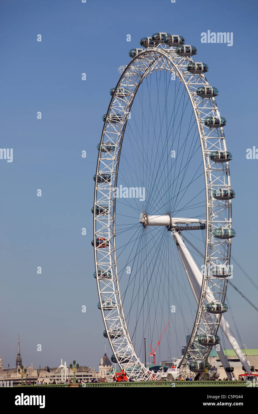 the london eye or millennium wheel in london Stock Photo - Alamy