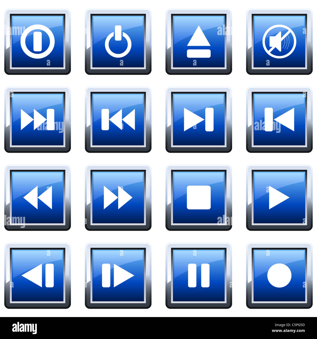 Vector collection of different music themes icons Stock Photo - Alamy