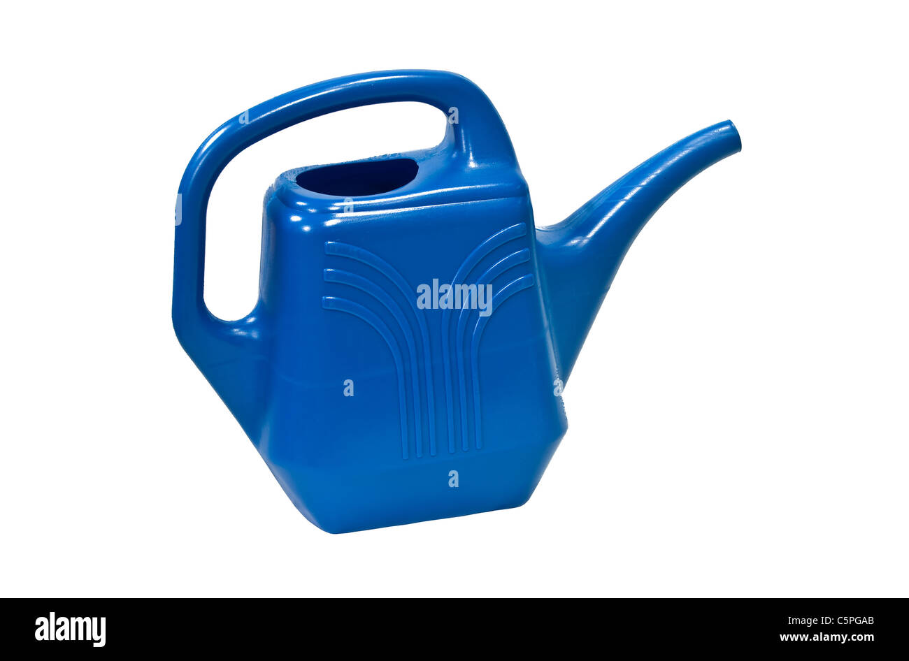 blue watering can is isolated on a white background Stock Photo - Alamy