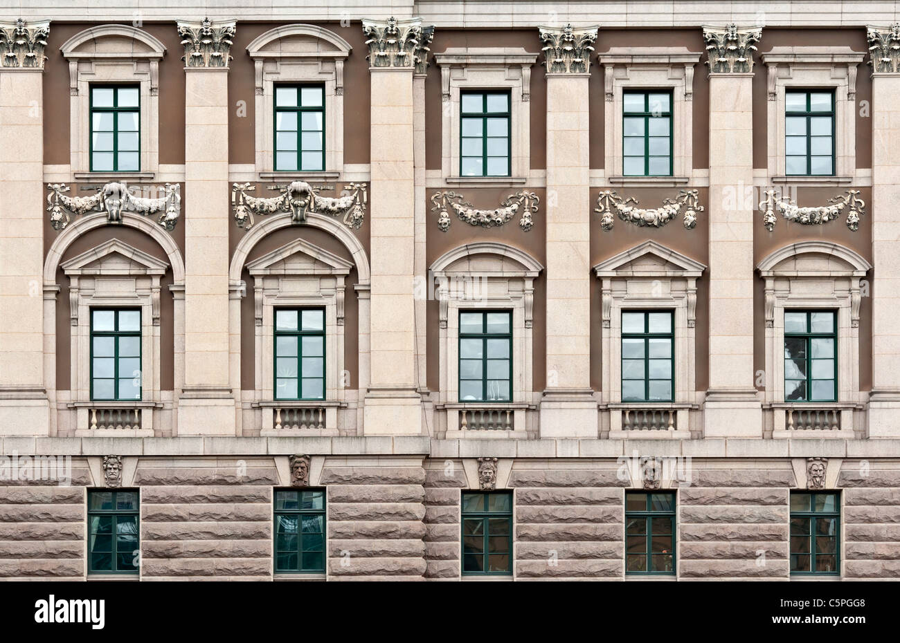 architecture, historic building in downtown Stockholm, Sweden Stock ...