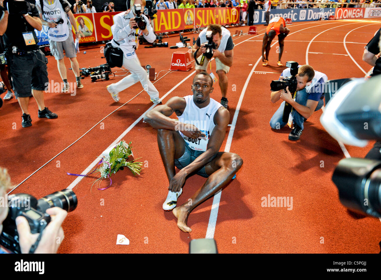 The worlds fastest man hi-res stock photography and images - Alamy