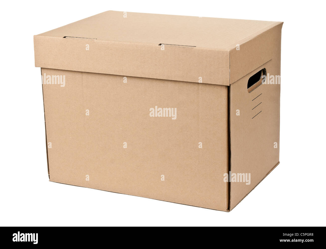closed cardboard box isolated on a white background Stock Photo - Alamy