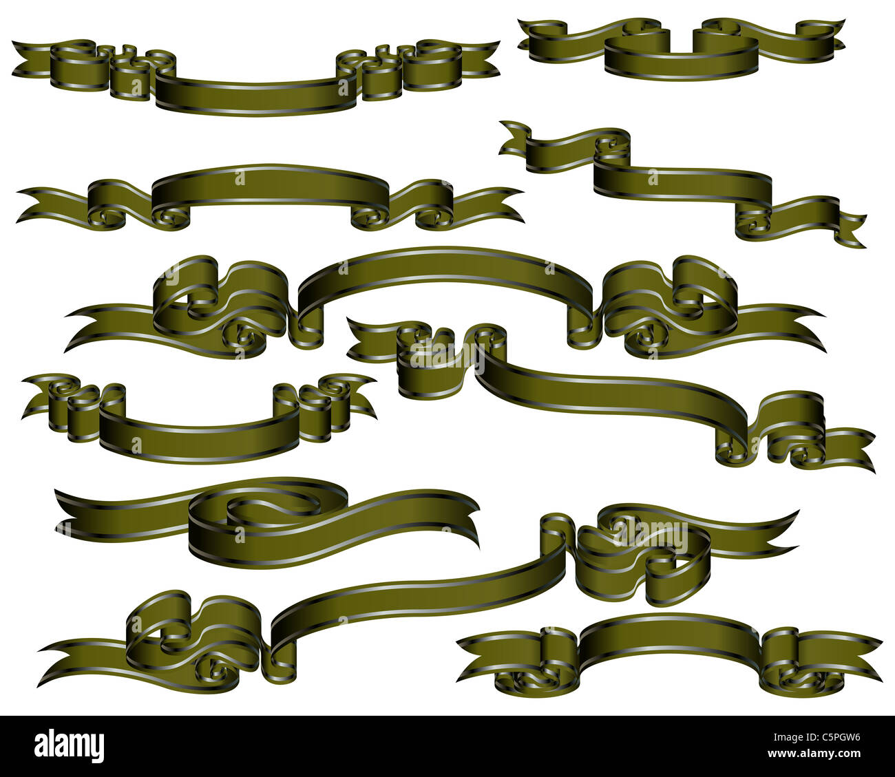 Set of different vector ribbons for design use Stock Photo - Alamy
