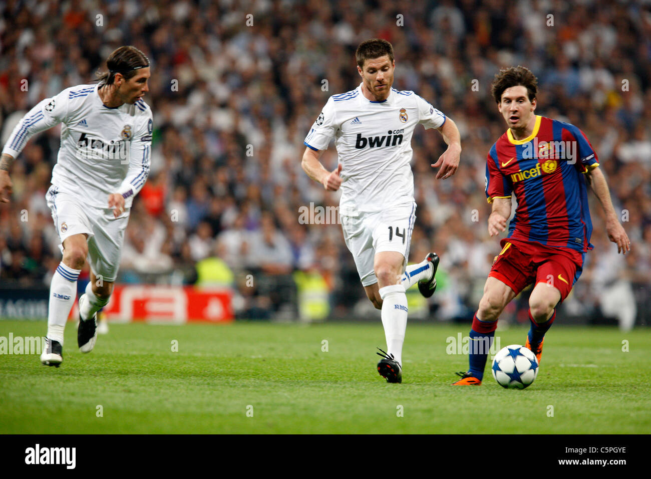 Lionel messi sergio ramos real madrid hi-res stock photography and ...