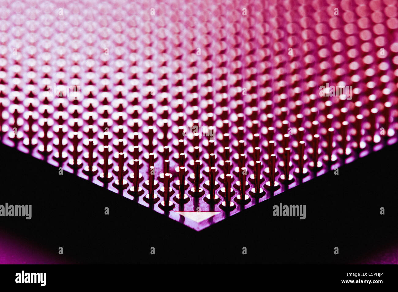 Close up of connector pins on microprocessor CPU Stock Photo - Alamy