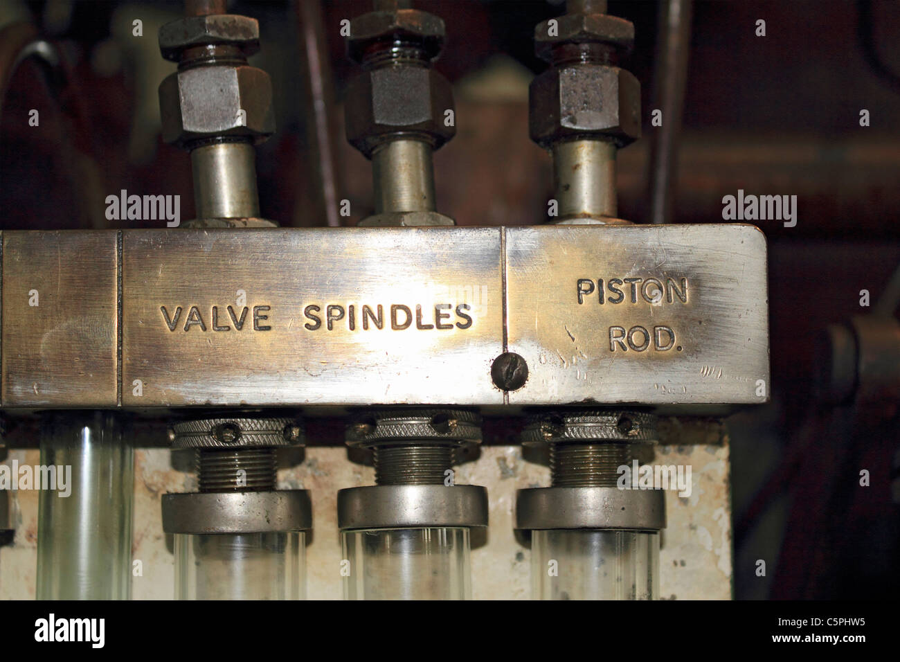 Brass steam engine valves hi-res stock photography and images - Alamy