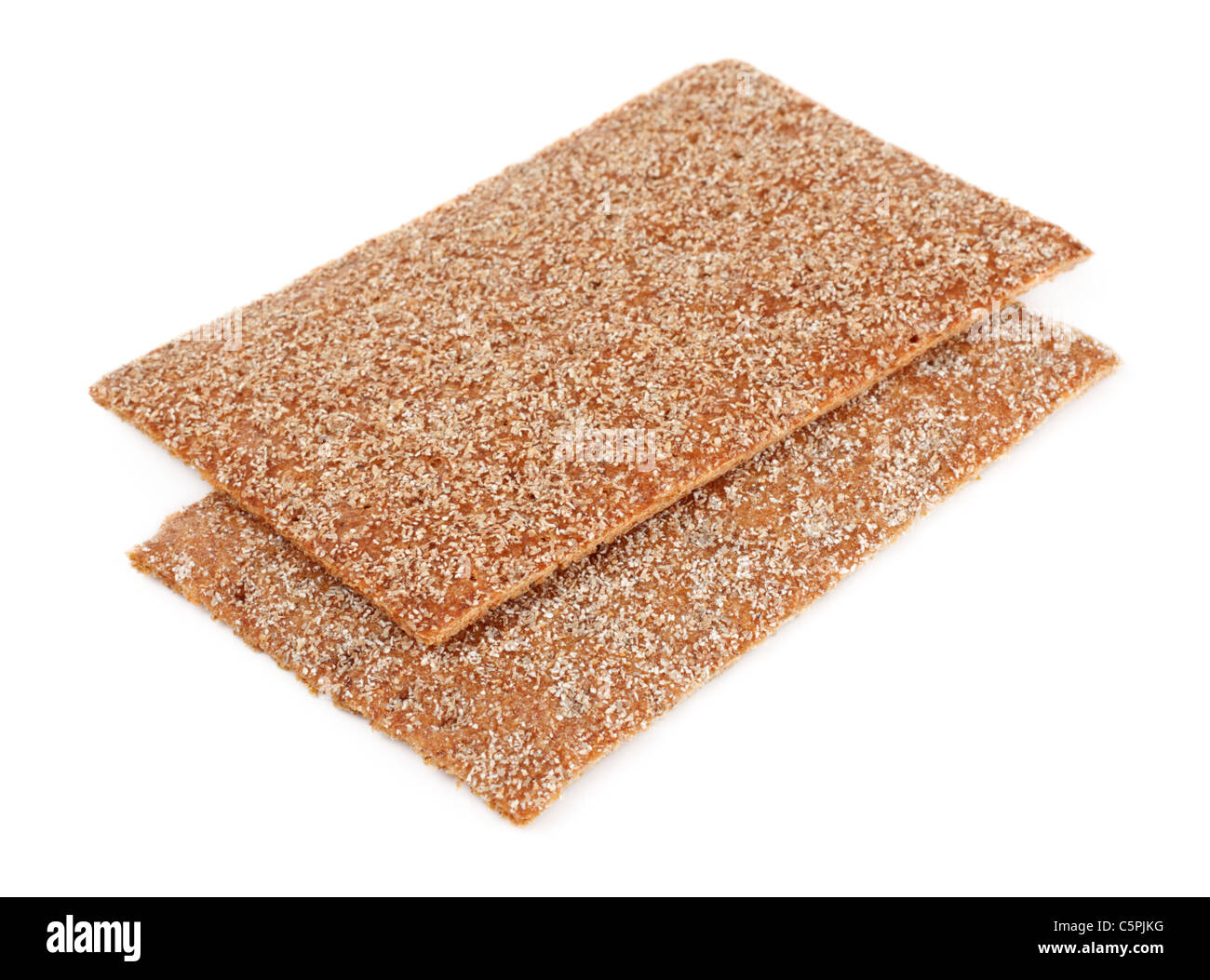 rye crisp crackers isolated on white background Stock Photo - Alamy