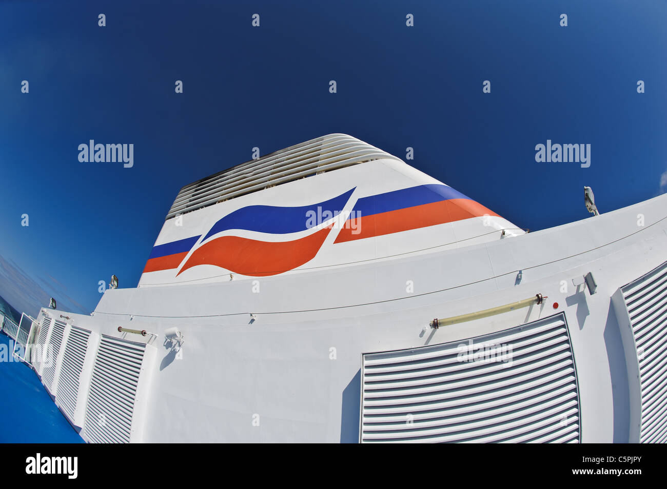 On board the Brittant Ferries mv Pont Aven sailing in the Bay of Biscay ...