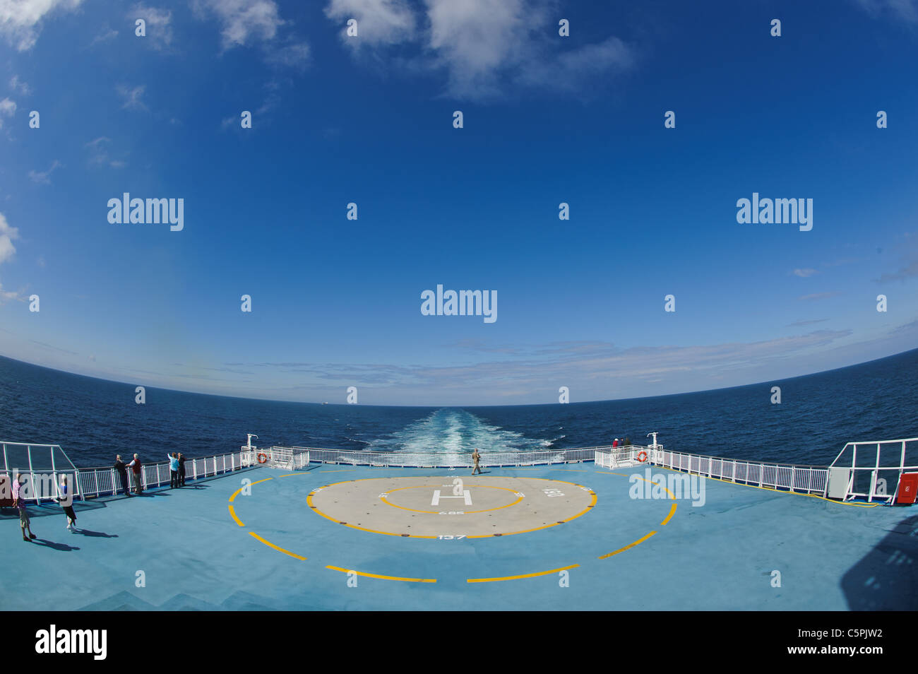 Helipad deck on the Brittany ferries mv Pont Aven Stock Photo - Alamy