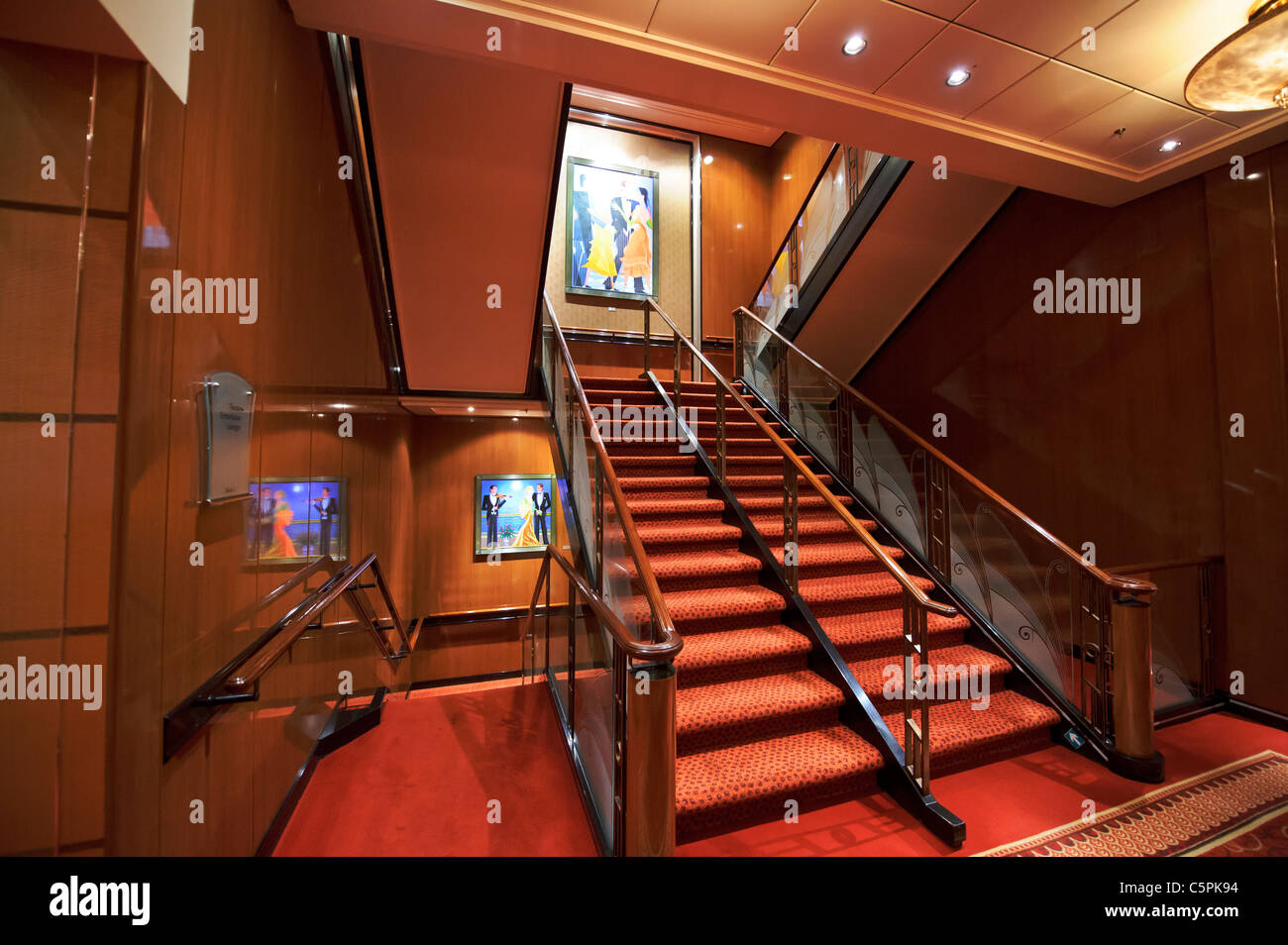 Ship interior staircase hi-res stock photography and images - Alamy