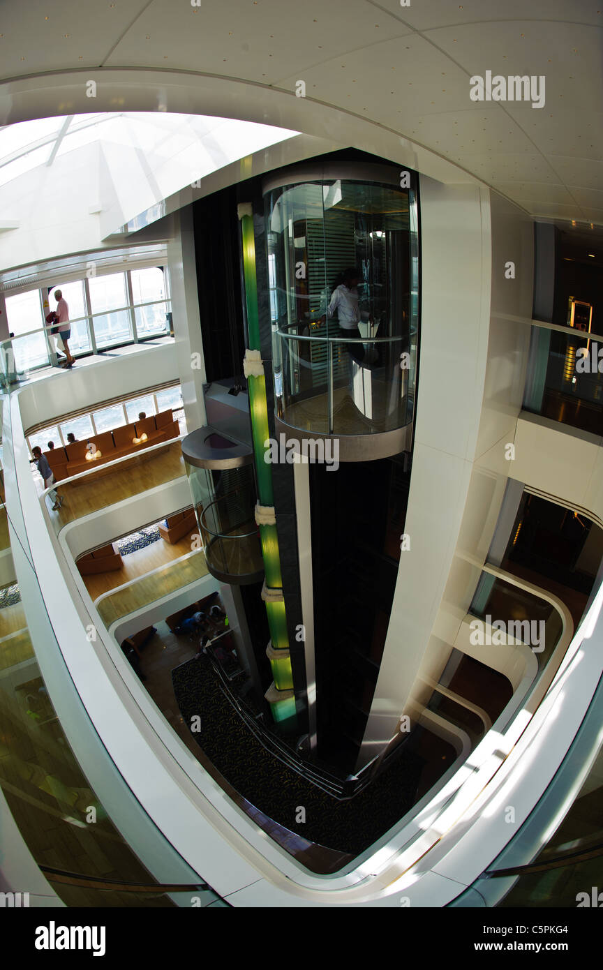 Passenger lifts aboard Brittany Ferries mv Pont Aven Stock Photo - Alamy